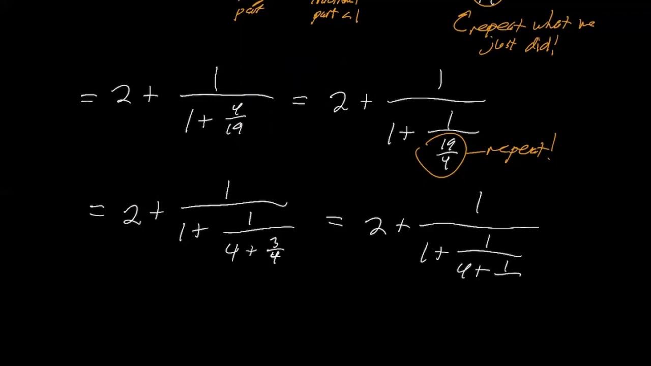 Continued fractions of rational numbers: definition and connection to the Euclidean algorithm ...