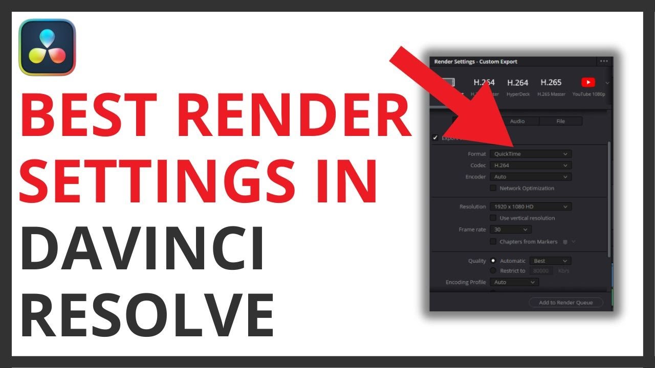 Best Render Settings in Davinci Resolve - YouTube
