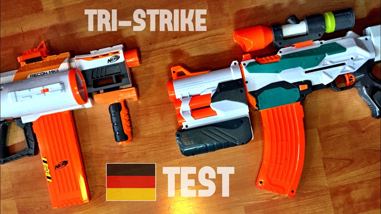 [GERMAN] Nerf Modulus TRI-STRIKE | Test/Review DEUTSCH - YouTube
