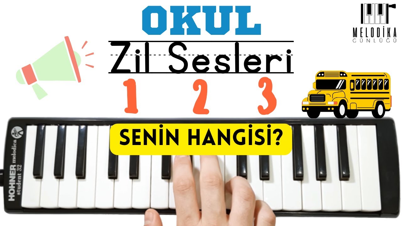 OKUL ZİLİ 📣 TENEFFÜS SESLERİ || Senin Okulun Hangisi? || Melodika Notaları ile! - YouTube