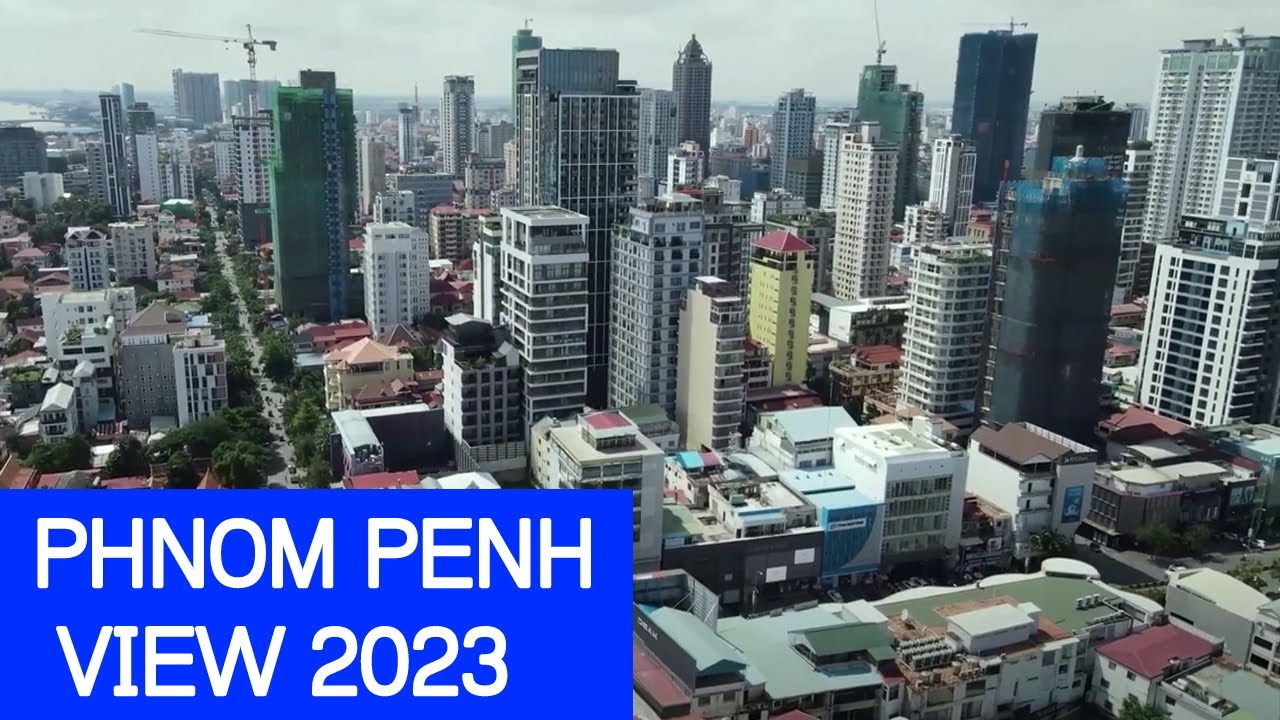 Phnom Penh View l Street view along the road in BKK1 district - YouTube