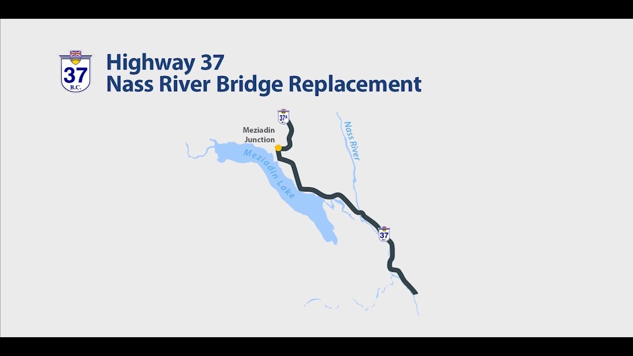 Highway 37 Nass River Bridge Replacement - Fly Over - YouTube