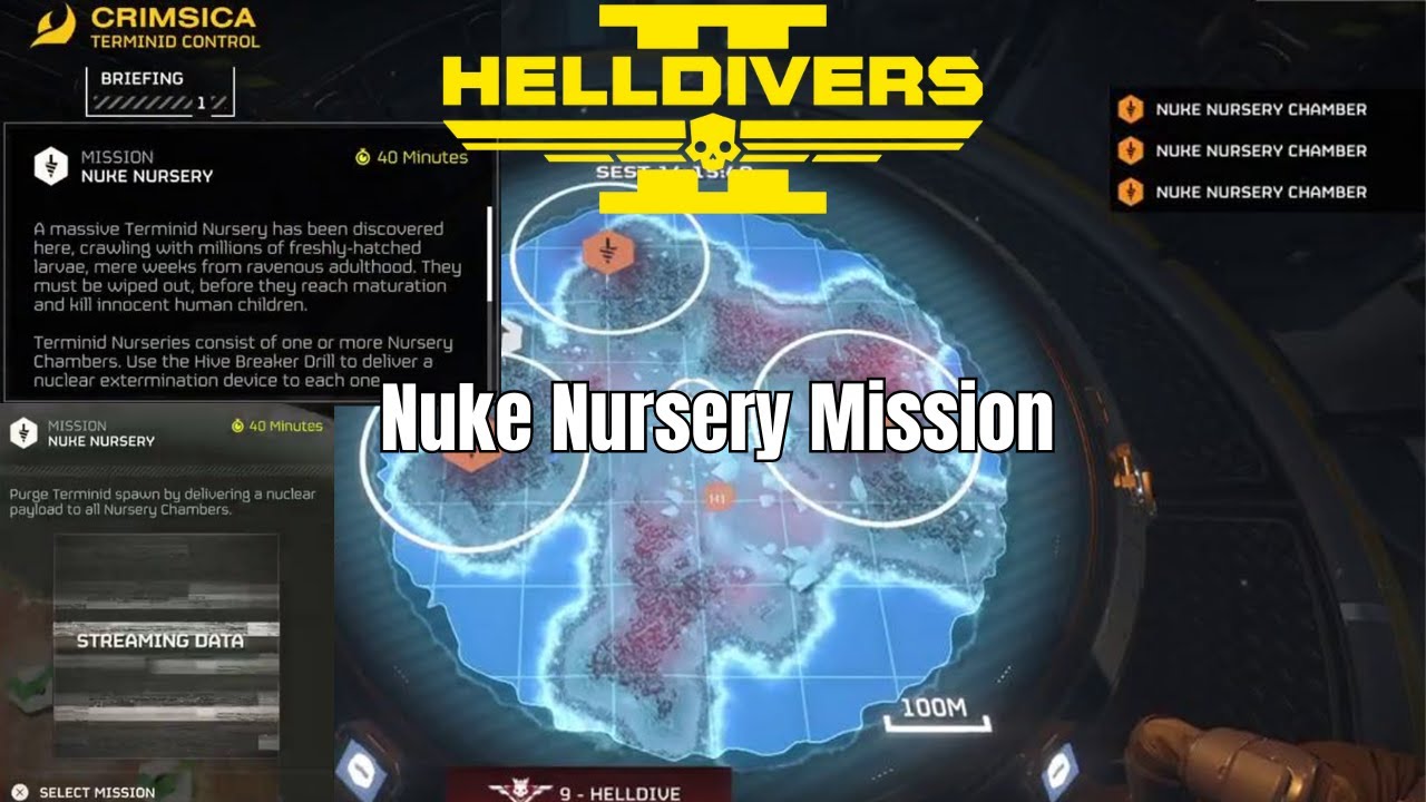 Helldivers 2: Epic Nuke Nursery Mission on Crimsica - YouTube