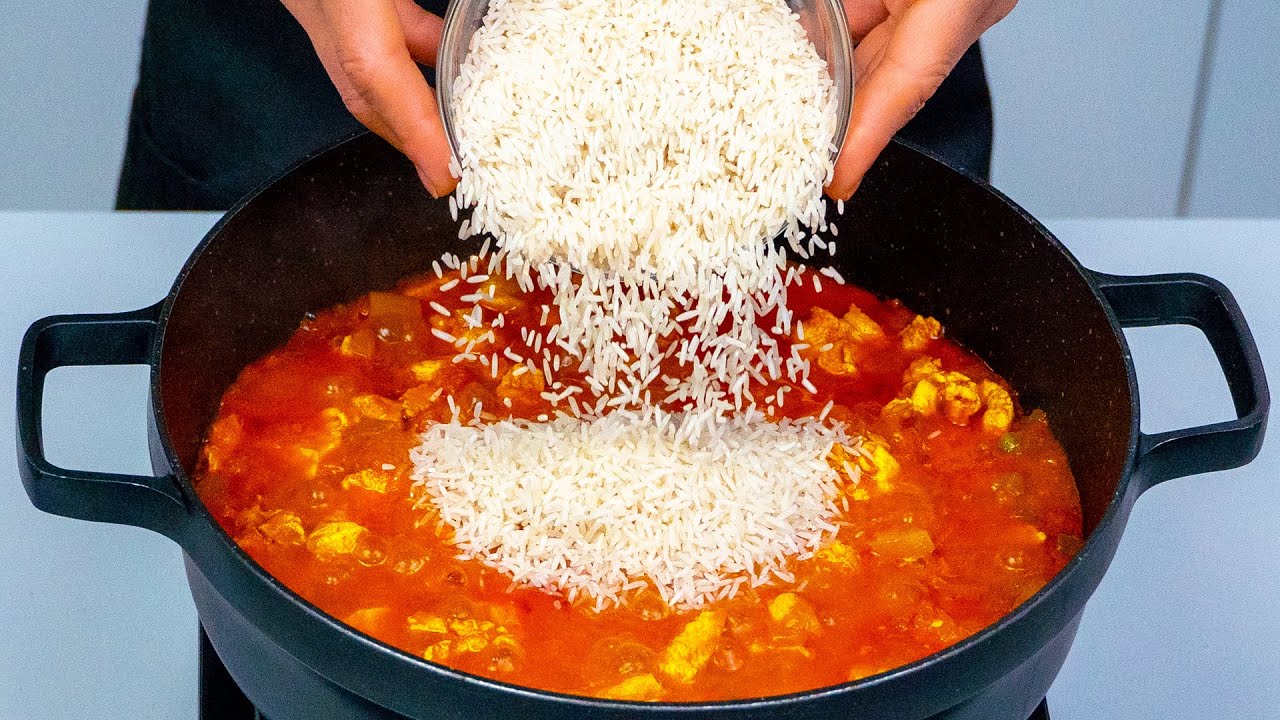 Nu mai gatesc orez cu pui altfel! Aceasta reteta e fantastica! - YouTube