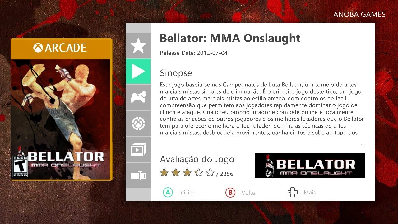 15 Minutos Jogando: Bellator: MMA Onslaught (Xbox 360) Full HD - 1080 ...