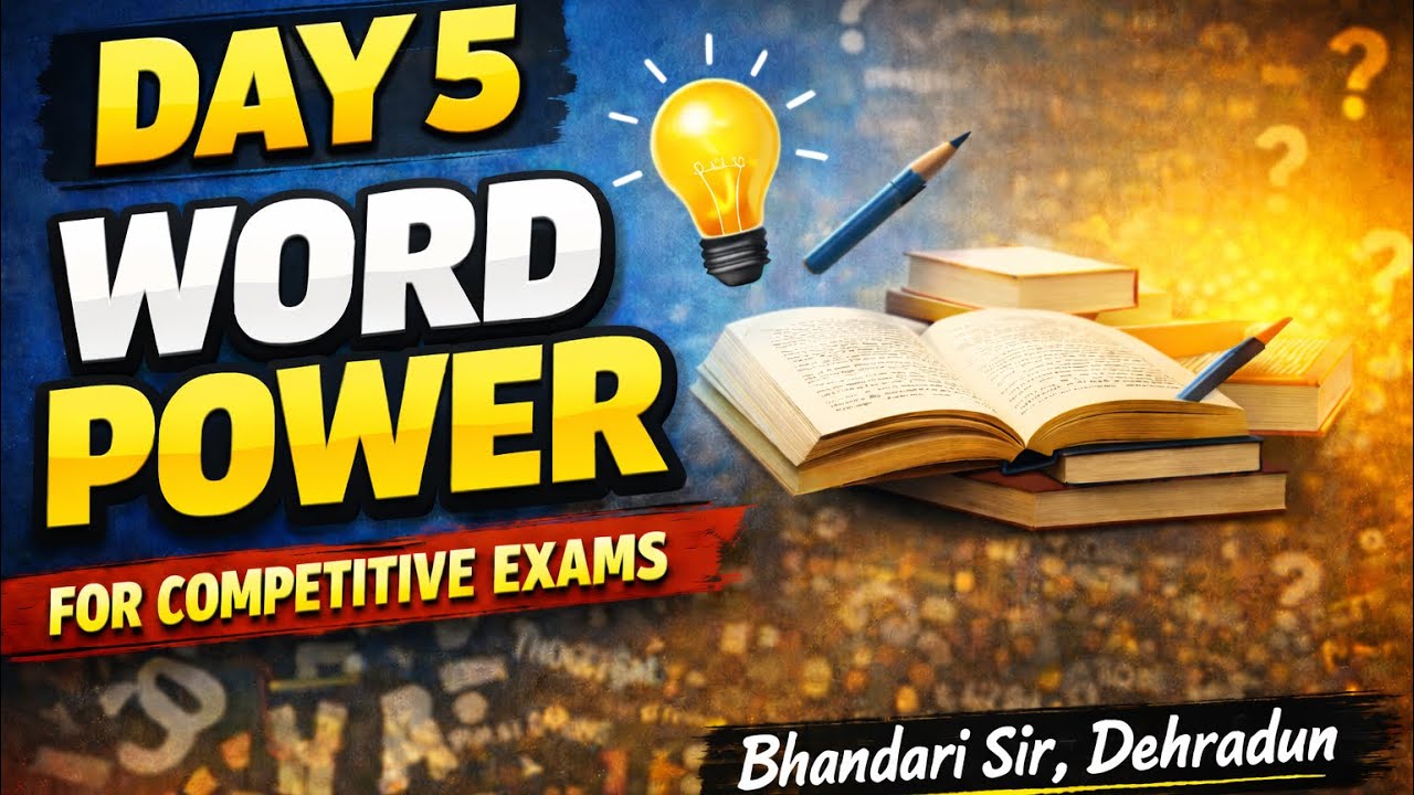 Day 5 | Word Power for Competitive Exams | Daily Vocabulary for SSC ...