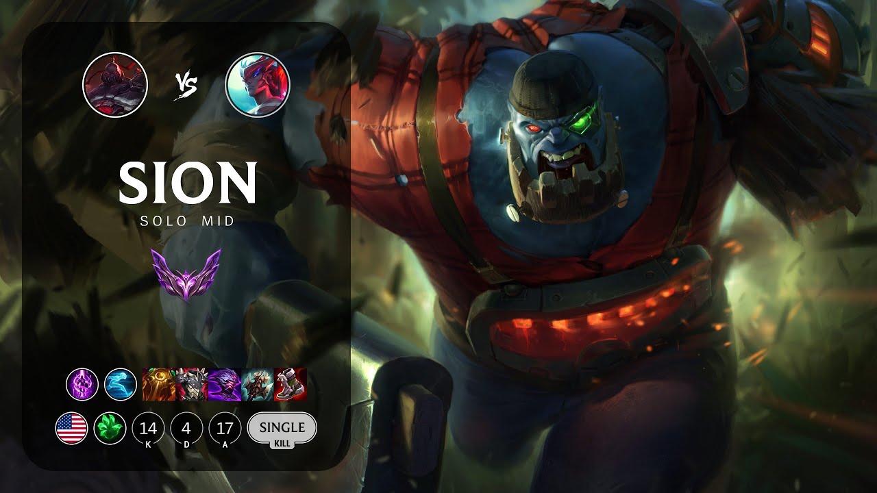 Sion Mid vs Yone - NA Master Patch 14.8 - YouTube