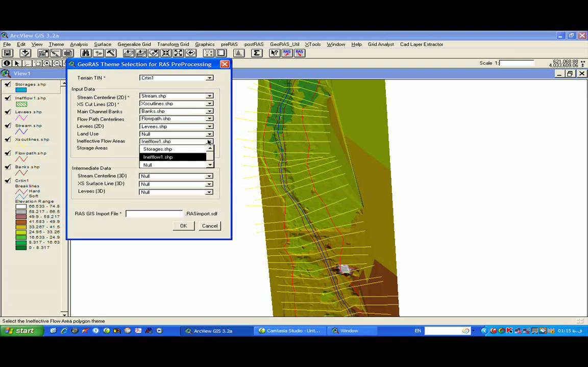 ArcView-071-Hydrolic Application-(HEC-GeoRAS)-Part 14 - YouTube