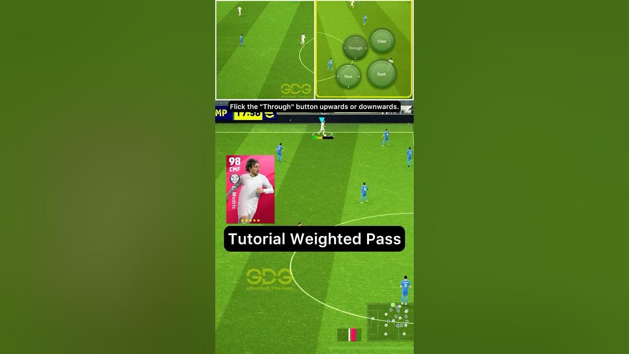 Tutorial passing Skill : Weighted Pass 👍🏻 By L. Modric efootball 2024 #efootball #efootball2024 ...