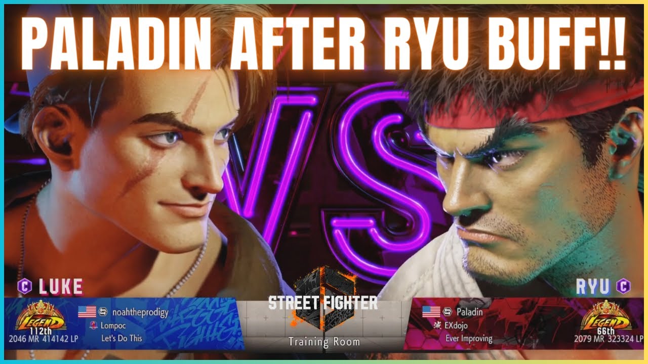 SF6 - PALADIN {RYU} vs NOAHDAPRODIGY {LUKE} - LEGEND LEVEL FIGHTS - YouTube