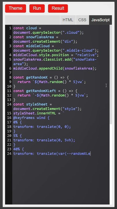 Cloud & Snowfall | HTML CSS JavaScript - YouTube