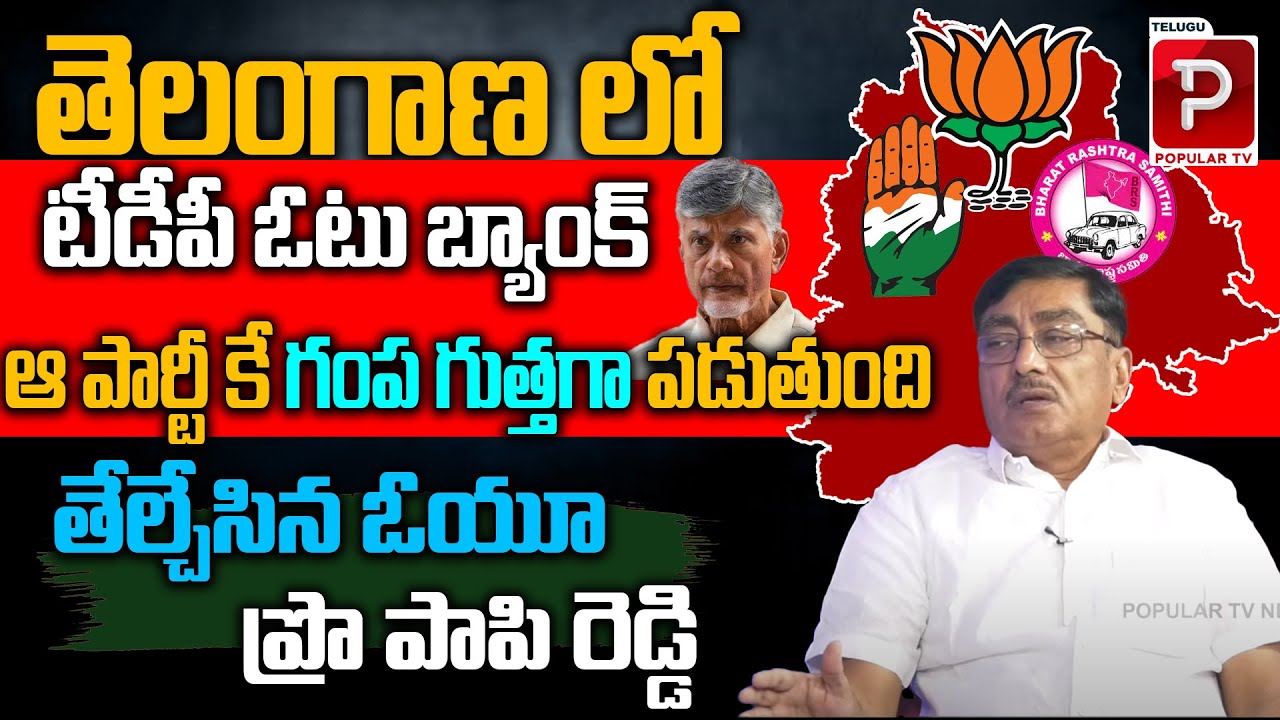 Prof Tummala Papi Reddy About TDP Vote Bank in Telangana | Assembly ...