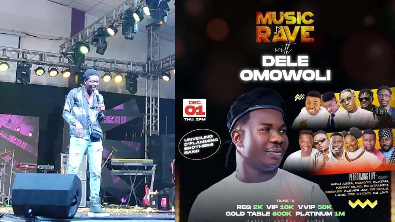 DESTALKER CRACKS AUDIENCE TO TEARS AT MUSIC RAVE DELE Omo Woli - YouTube