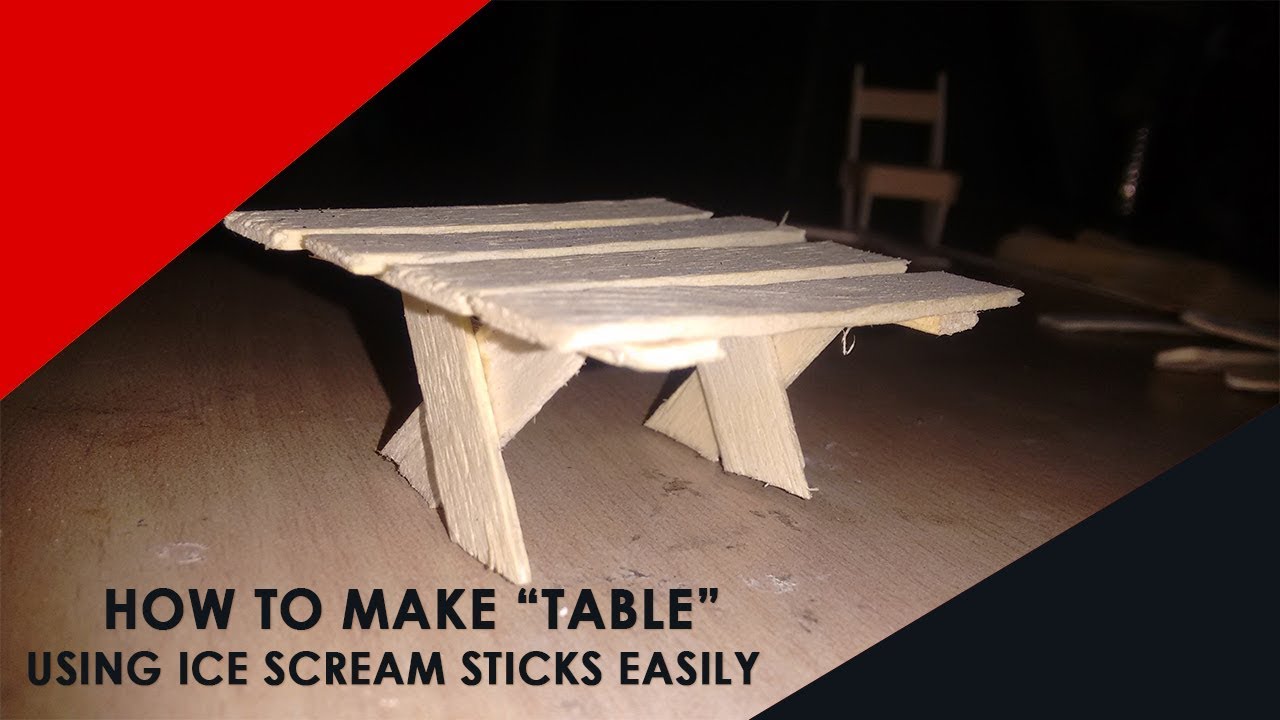 சிறிய மேஜை செய்வது எப்படி? How to Make Miniature Table ice scream Stick ...