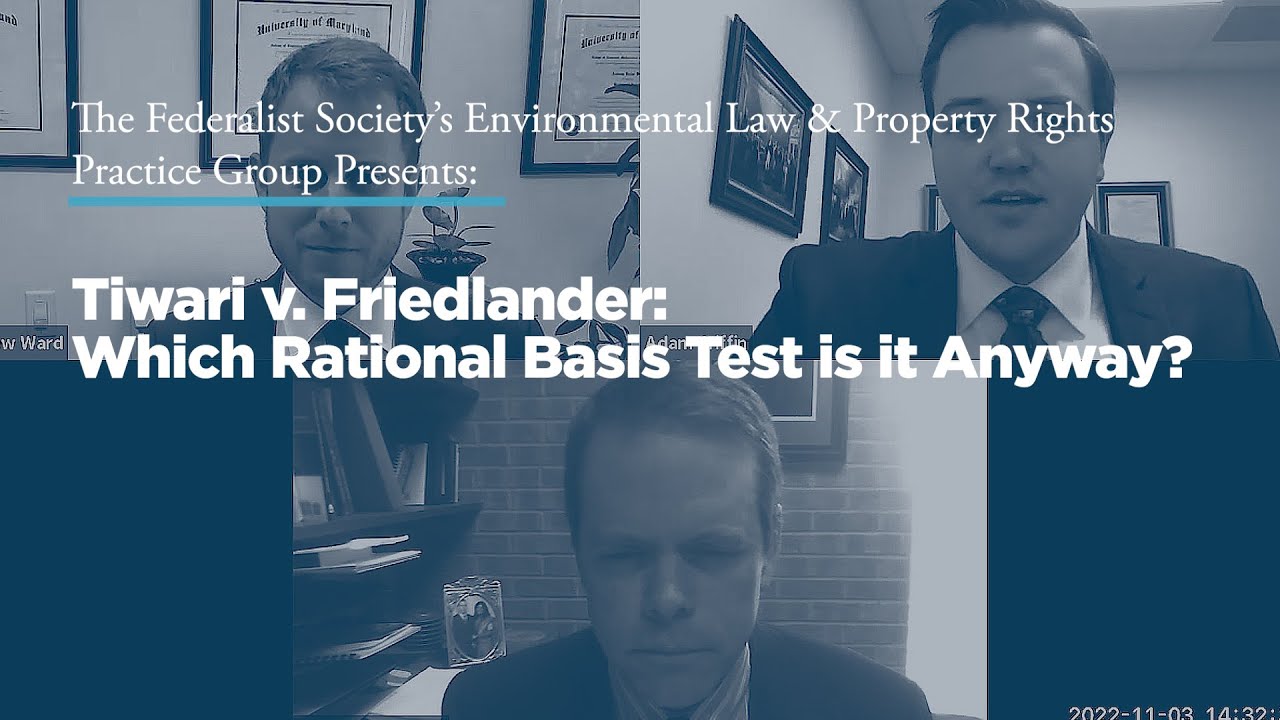 Tiwari v. Friedlander: Which Rational Basis Test is it Anyway? - YouTube