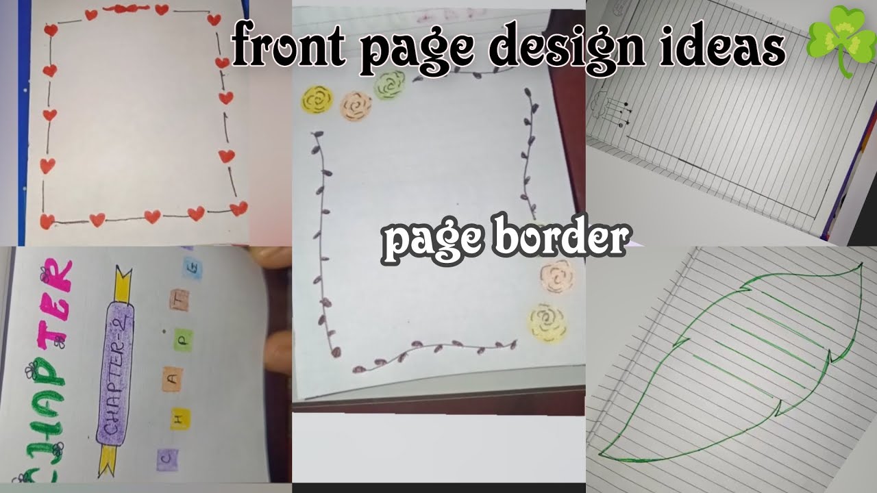 Front page border design ideas for school project #schoolproject ideas ...