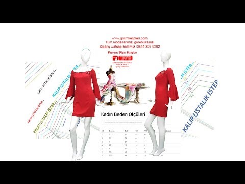 Hazır dikiş kalıpları - Abiye kalıbı kesimi dikimi - MY 1005