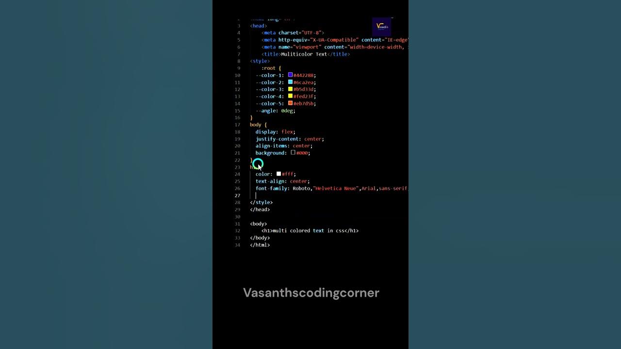 Multi Colortext Html Css Html Css Htmltutorial Trending Coding Trend Trendingshorts