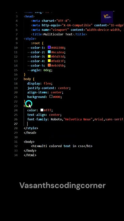 Multi Colortext Html Css Html Css Htmltutorial Trending Coding Trend Trendingshorts