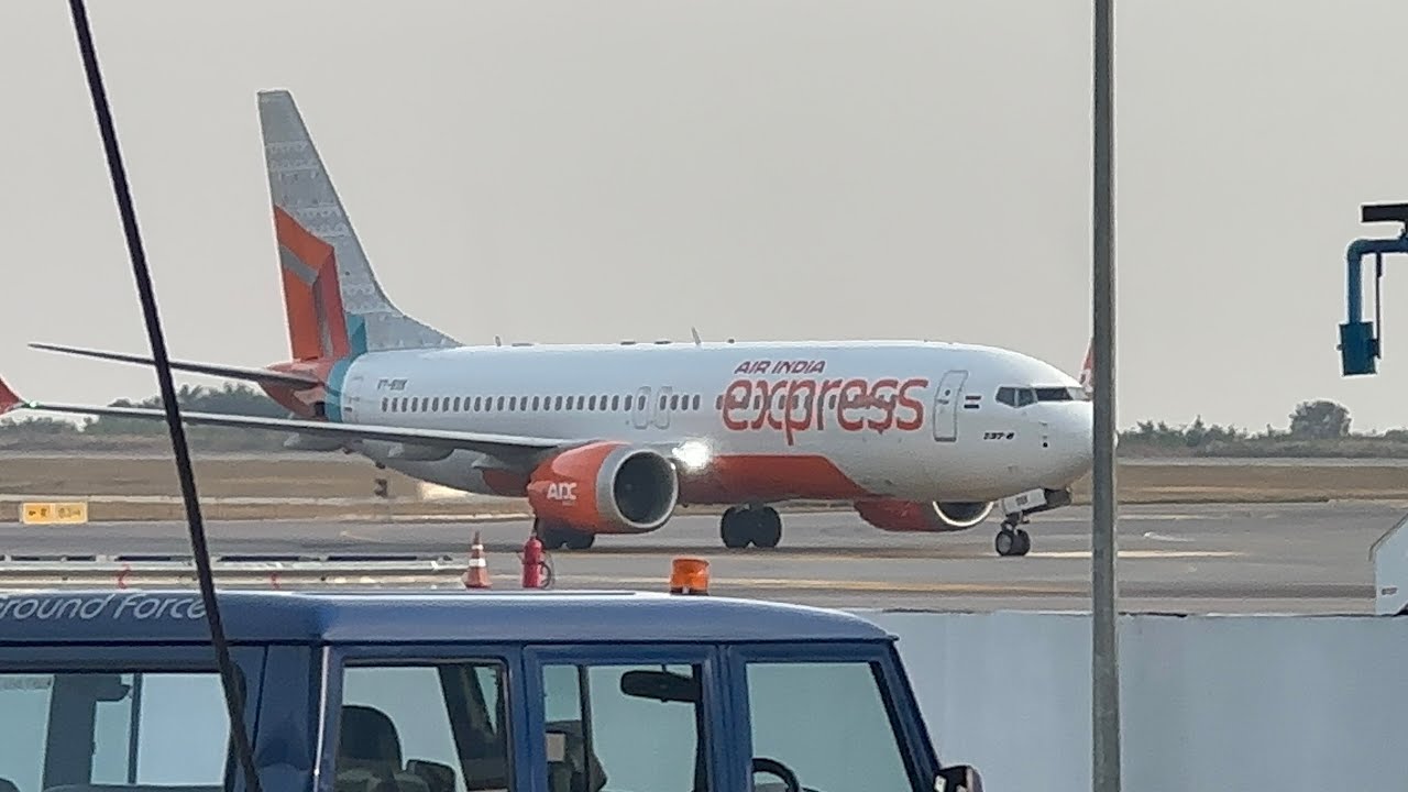 Air India Express (AIX) Boeing 737 Max 8 taxing at Hyderabad ...