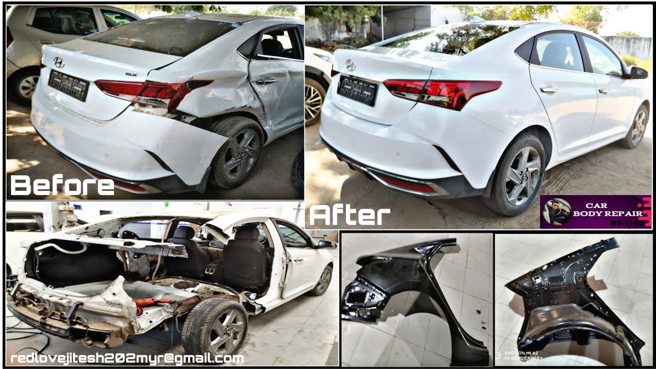 Hyundai Verna Body Panel || Wheel House Replace || Accident Car Body ...