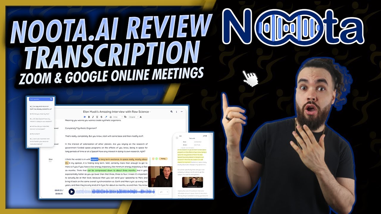 Noota.ai Review & Guide 🎙 Online Meeting Zoom & Google Meet Transcriber ...