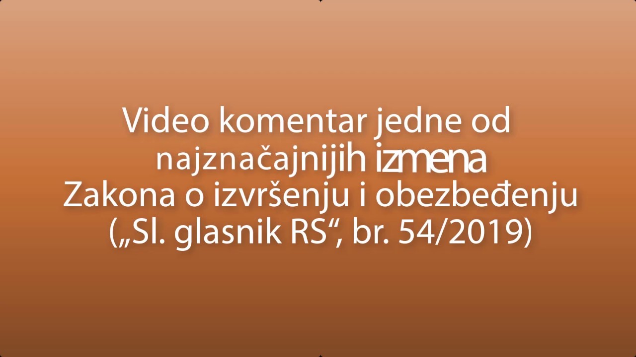 Kako po novom postupku pobiti rešenje o izvršenju? - YouTube