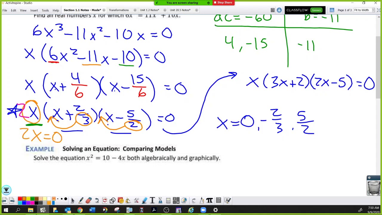 Precalc Honors Section 1.1 Notes - YouTube