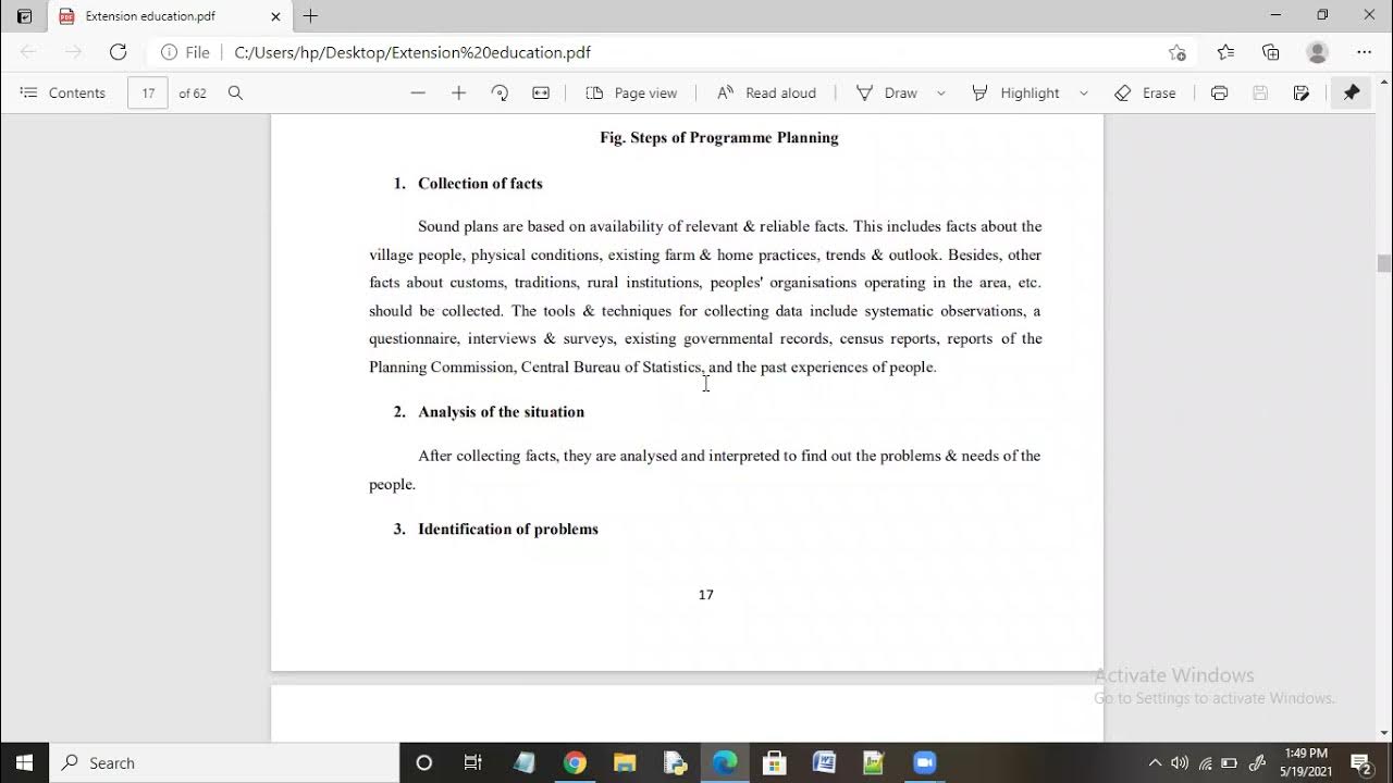 Topic- Principles and steps of Extension programme planning, - YouTube