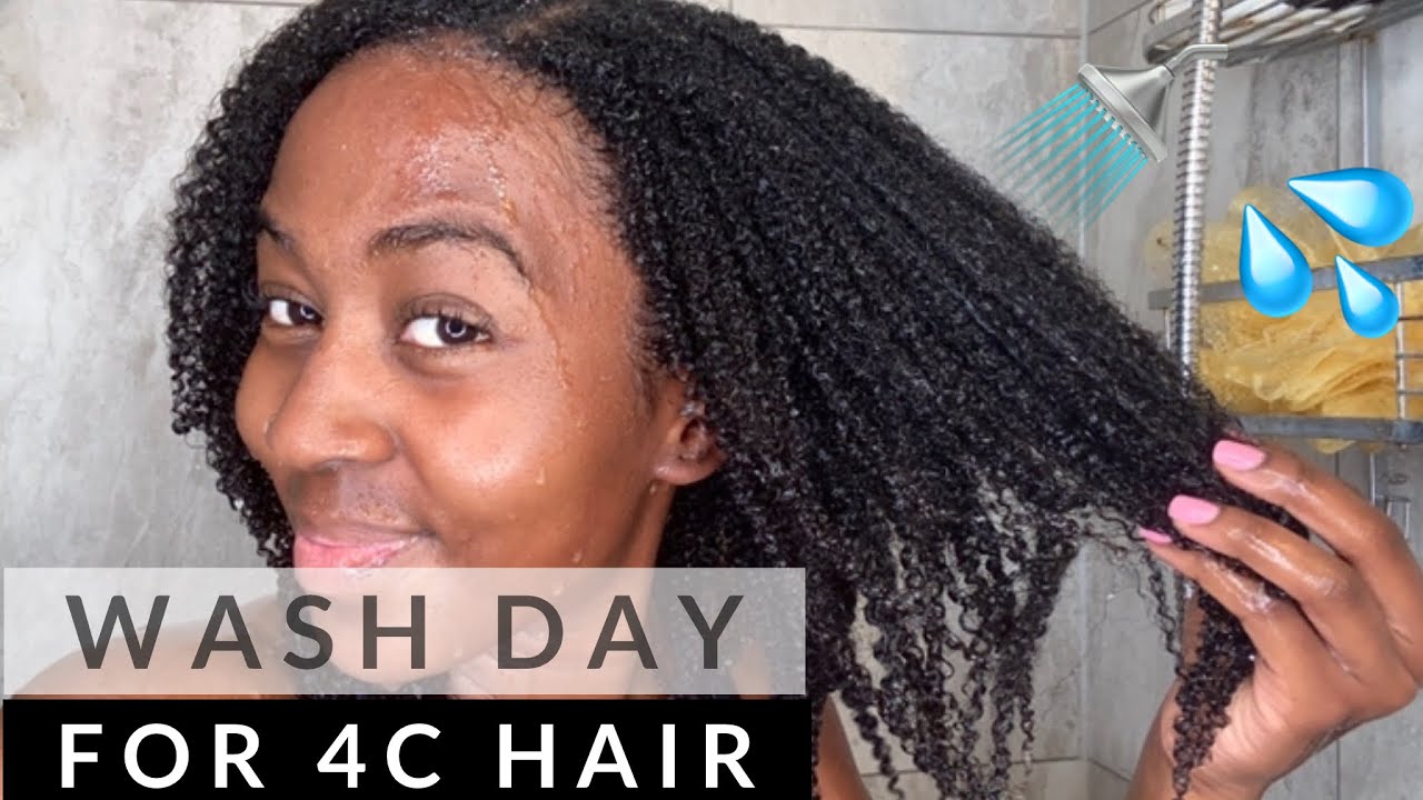 DETAILED WASH DAY ROUTINE FOR 4C HAIR - YouTube