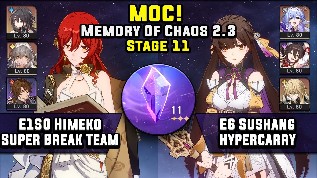 Memory Of Chaos 11 E1S0 Himeko Super Break & E6 Sushang Hypercarry (3 ...