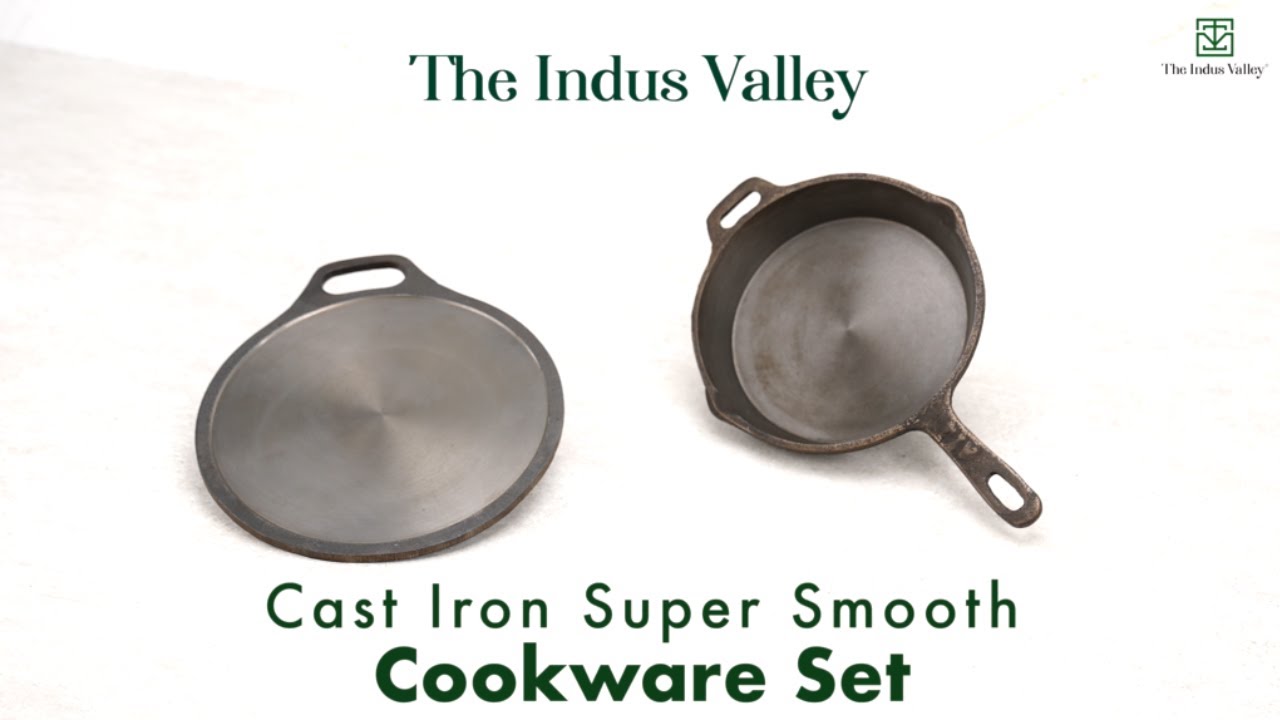 Super Smooth Cast Iron Frying Pan + Tawa | Cast Iron Cookware Set | The ...