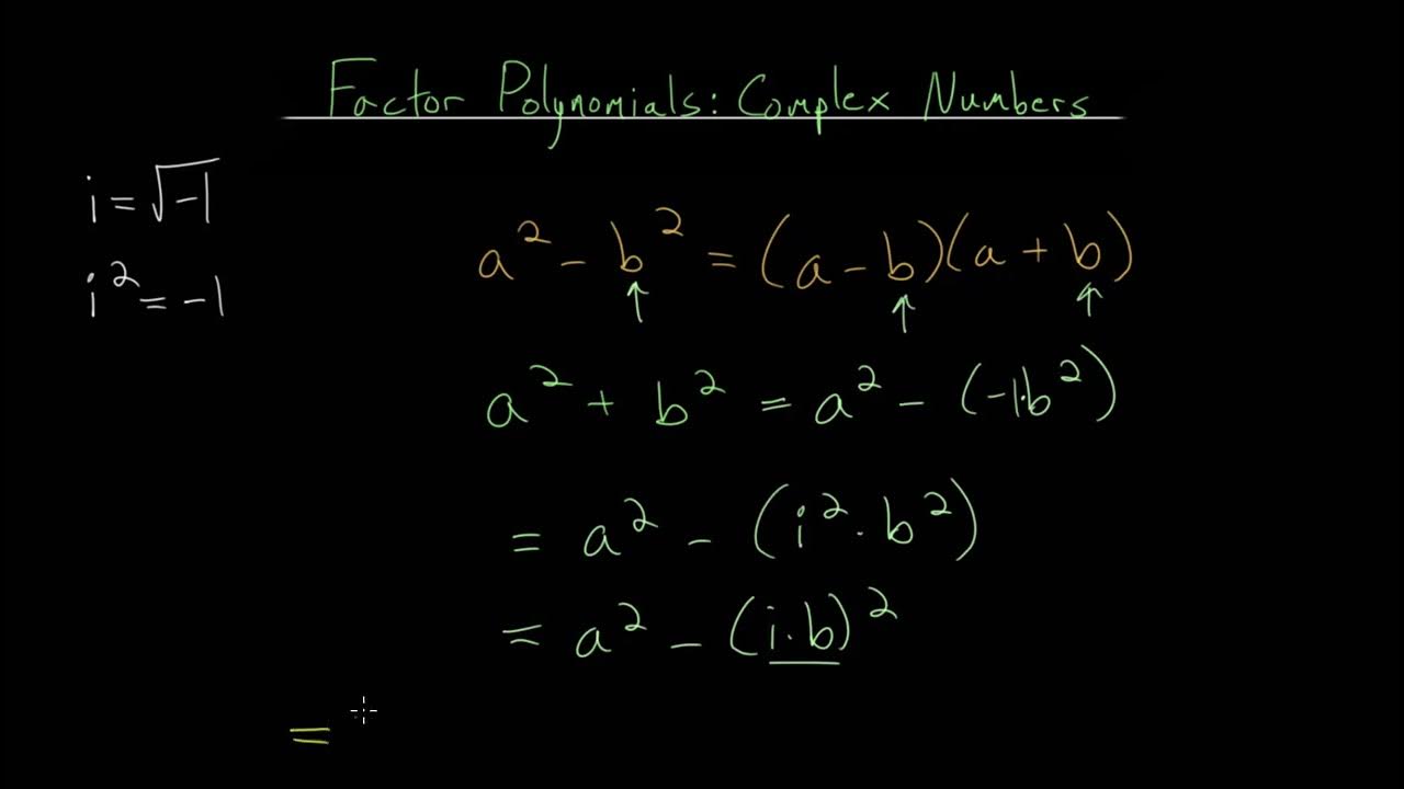 Factor Polynomials with Complex Numbers: Sum of Squares - YouTube