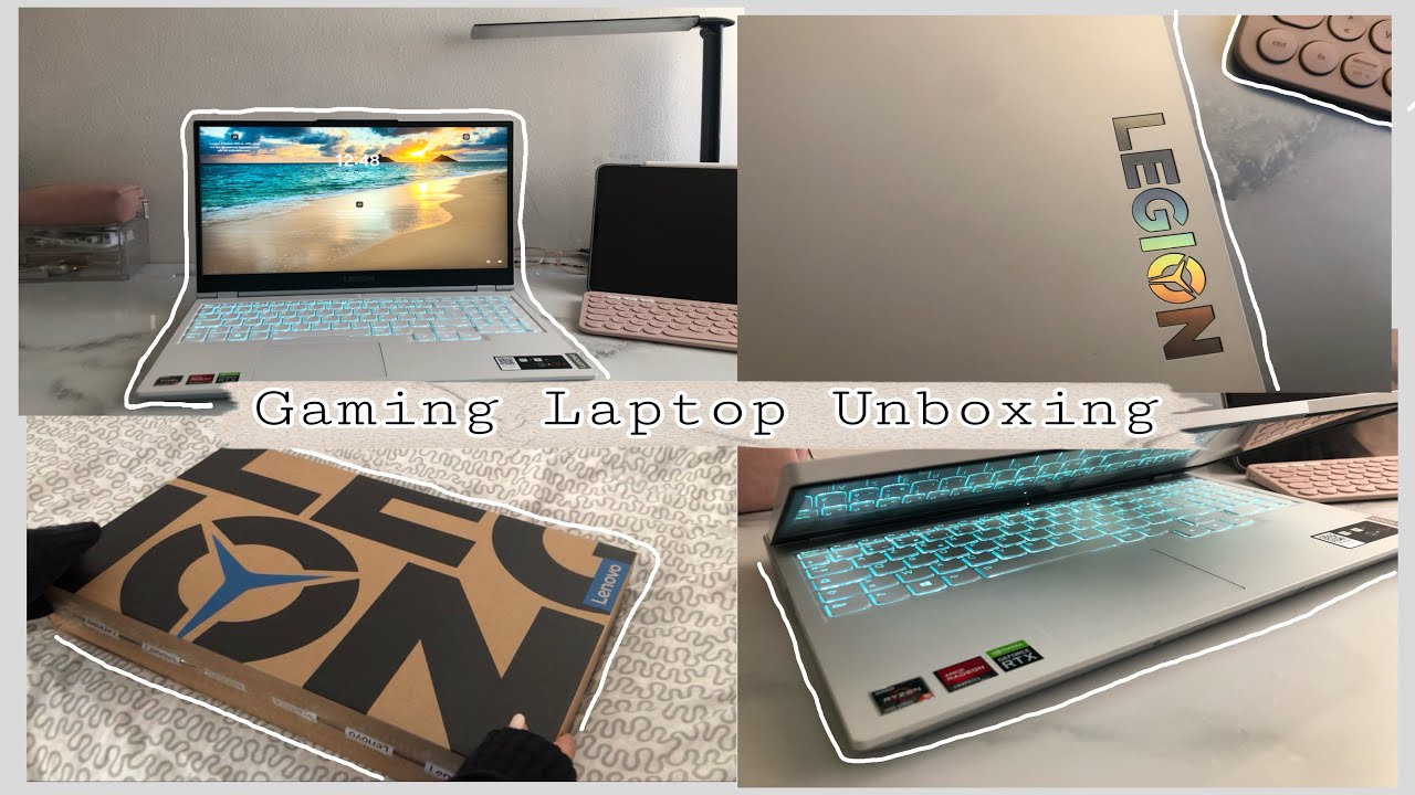 📦 Unboxing my first Gaming Laptop ! 💻 / Lenovo Legion 5 stingray 🤍 / a ...
