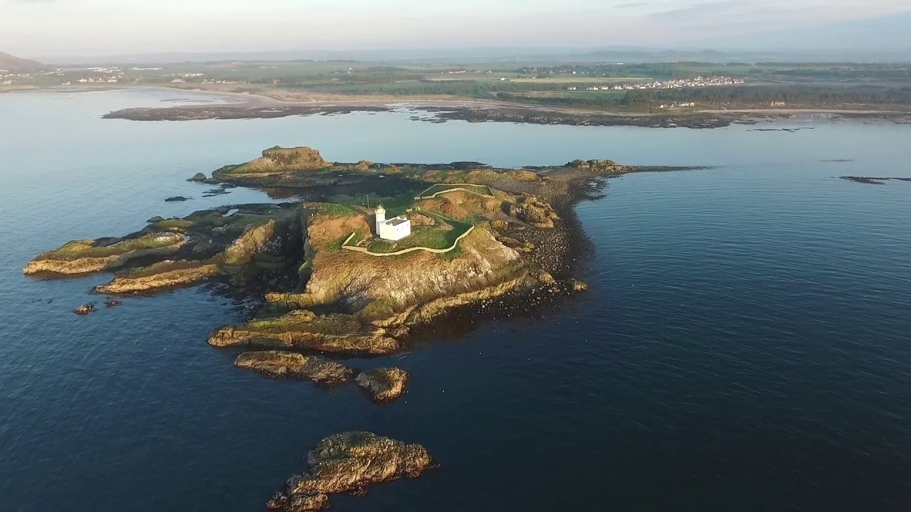 Fidra Island and Yellowcraigs Beach. . . DJI Phantom 3 Advanced. - YouTube