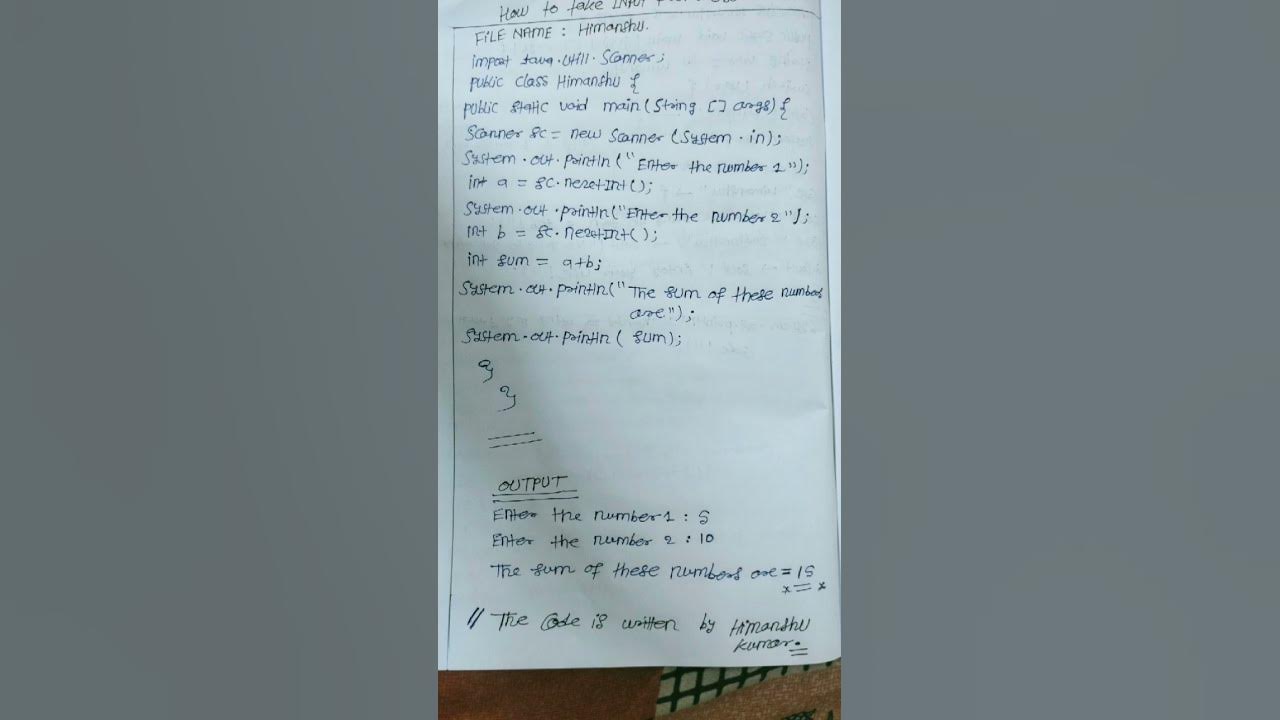 how to take input from user in Java || Java me user se input kaise le #java #viral #shorts - YouTube