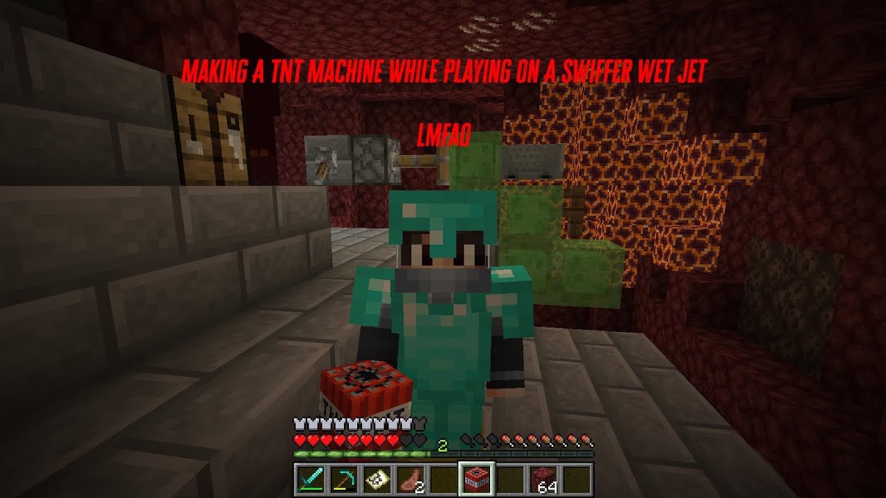 Playing Minecraft On a Swiffer wet jet - YouTube