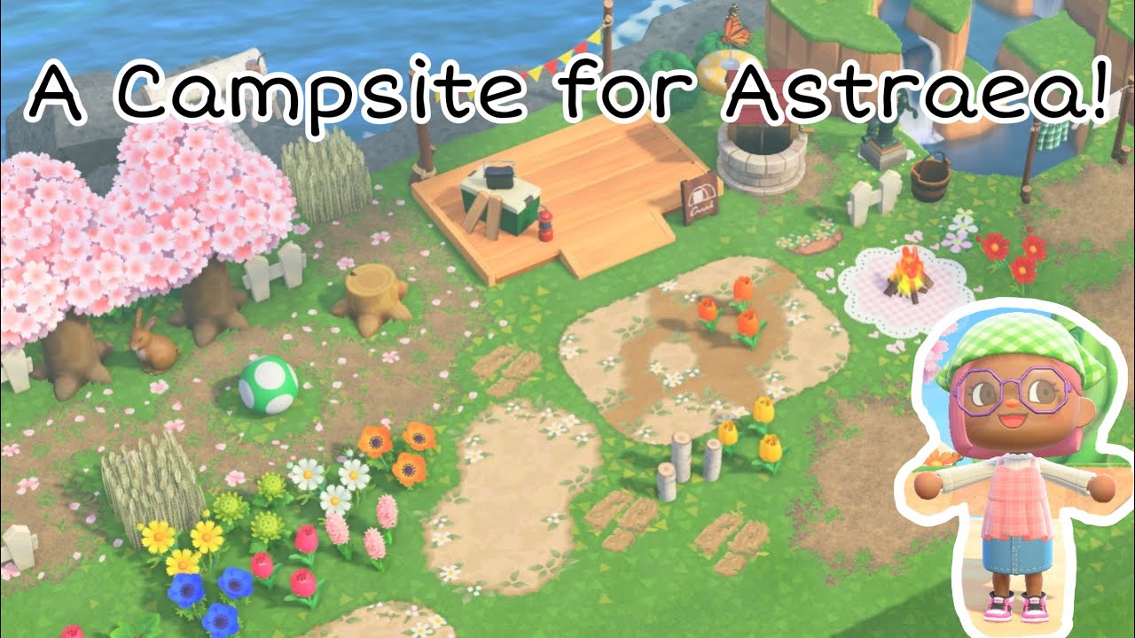 Let's Build a Campsite! #ACNH Pastel Springcore #Speed Build - YouTube