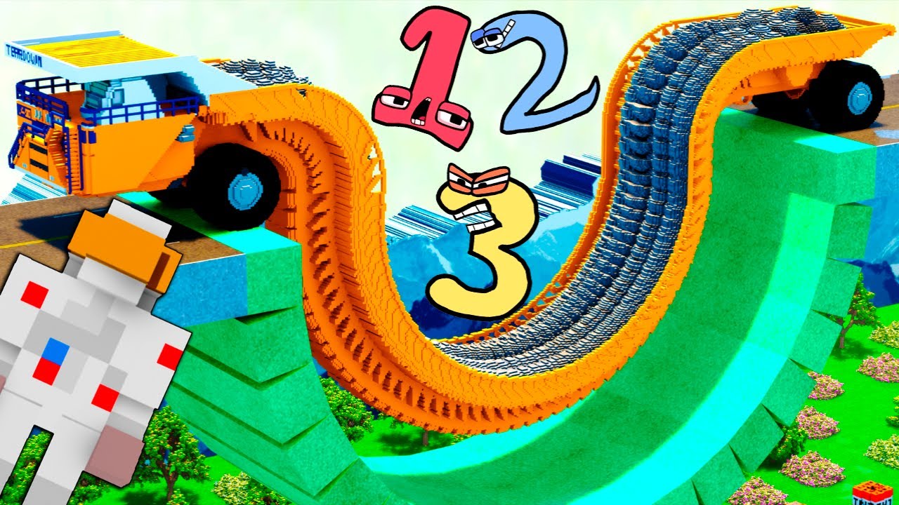 LONG & NUMBER LORE Cars vs Reverse SPEED BUMBS in MULTIPLAYER - YouTube