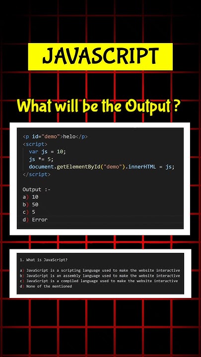 JavaScript Interview questions || Js Quiz #shorts #mrcoder #MRCODER - YouTube