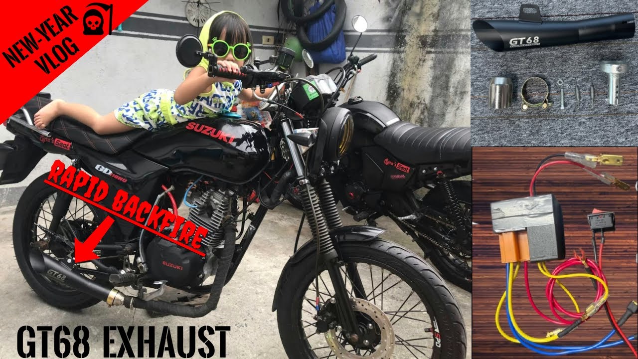SUZUKI GD110 RAPIDBACKFIRE/GT68 EXHAUST INSTALL||NEW YEAR VLOG - YouTube