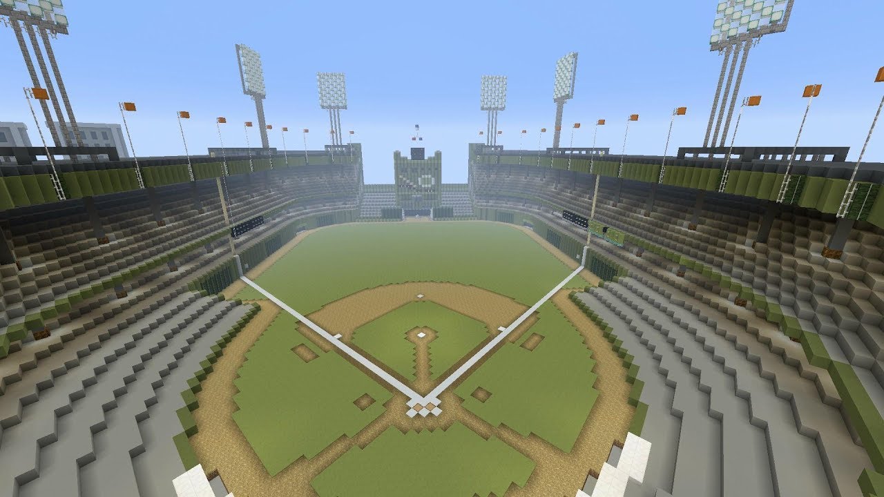 MLB MINECRAFT BASEBALL STADIUM. POLO GROUNDS - YouTube
