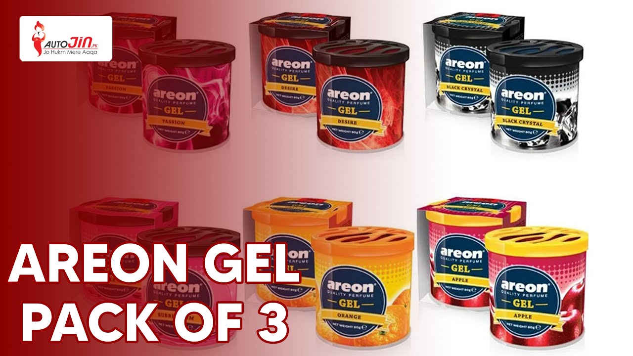 Areon Gel Air Freshener Perfume Multi Pack Of 3 - YouTube