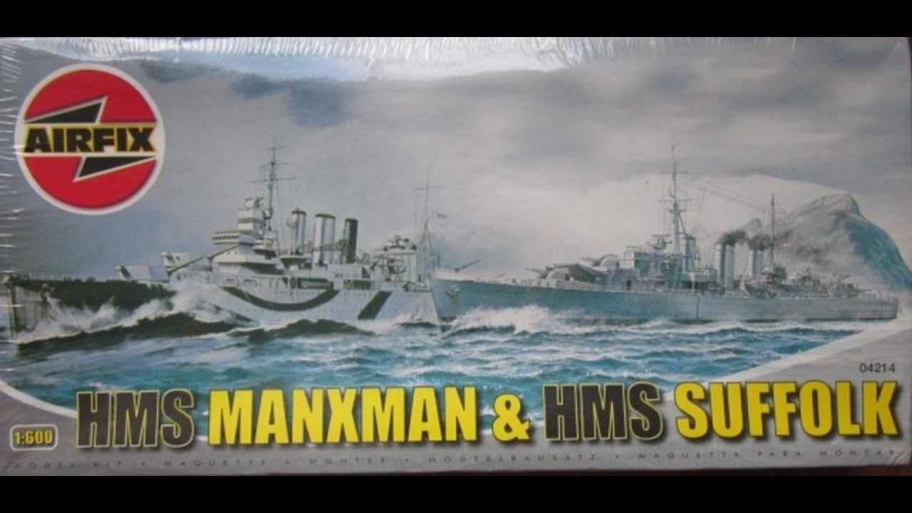Airfix HMS Suffolk In Box Review - YouTube