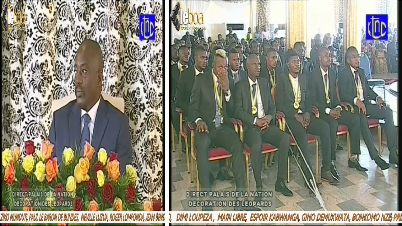 DECORATION DES LEOPARDS PAR JOSEPH KABILA ( en direct et en qualite HD ...