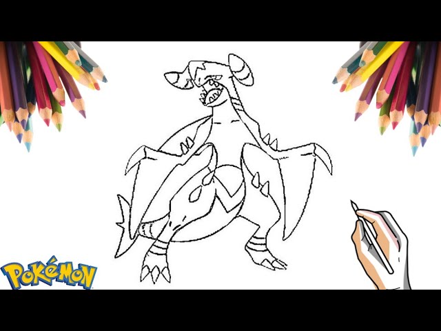 How To Draw Mega Garchomp