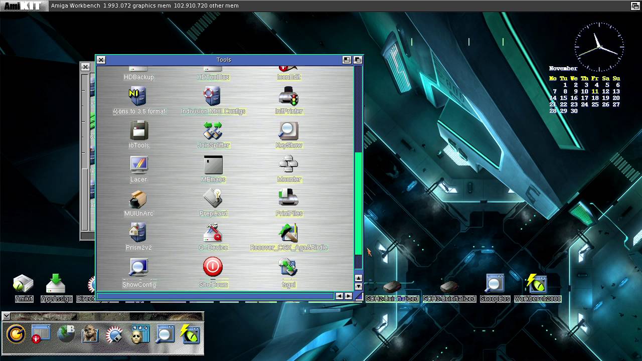 Vampire 2 Black Edition Amiga 600 running AmiKIT Real Workbench 0s3.9 ...