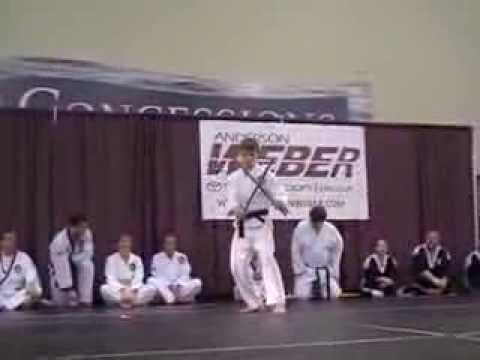 Dubuque Karate Club Tanner Lukens Arnis Stick form - YouTube