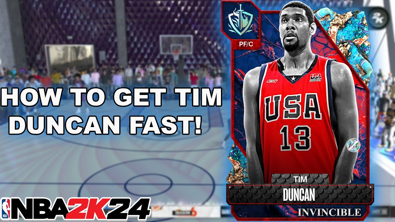 HOW TO GET INVINCIBLE TIM DUNCAN FAST AND EASY IN NBA 2K24! - YouTube