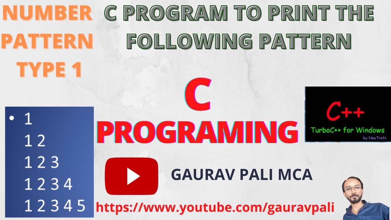 Number Pattern Type 1 In C In Hindi Pattern In C C Pattern How To Number Pattern Type 1 In C In Hindi Pattern In C C Pattern How To